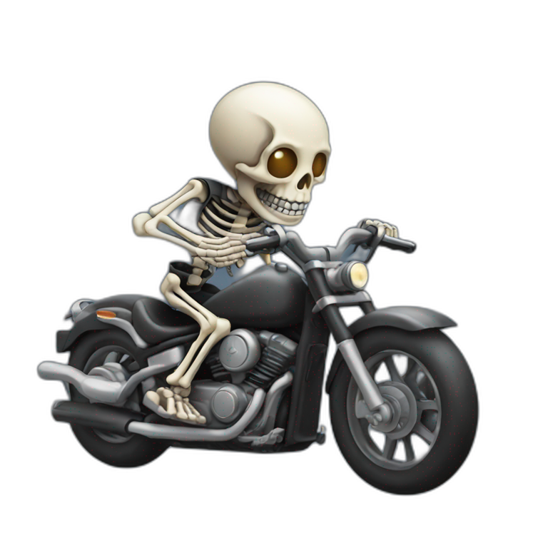 Guy With Tattoos And Long Hair Riding A Harley Chopper Motorcycle Ai