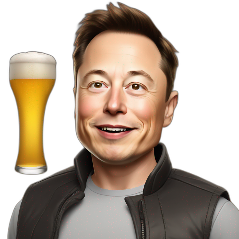 Elon Musk Buvant De La Bière Ai Emoji Generator